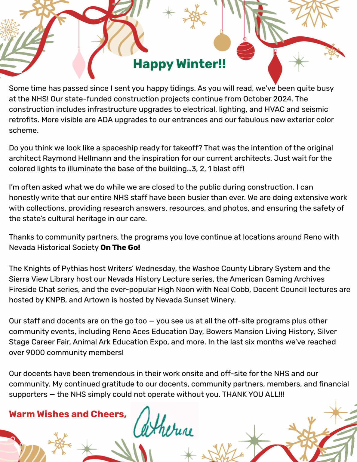 Holiday Greetings | Nevada Historical Society